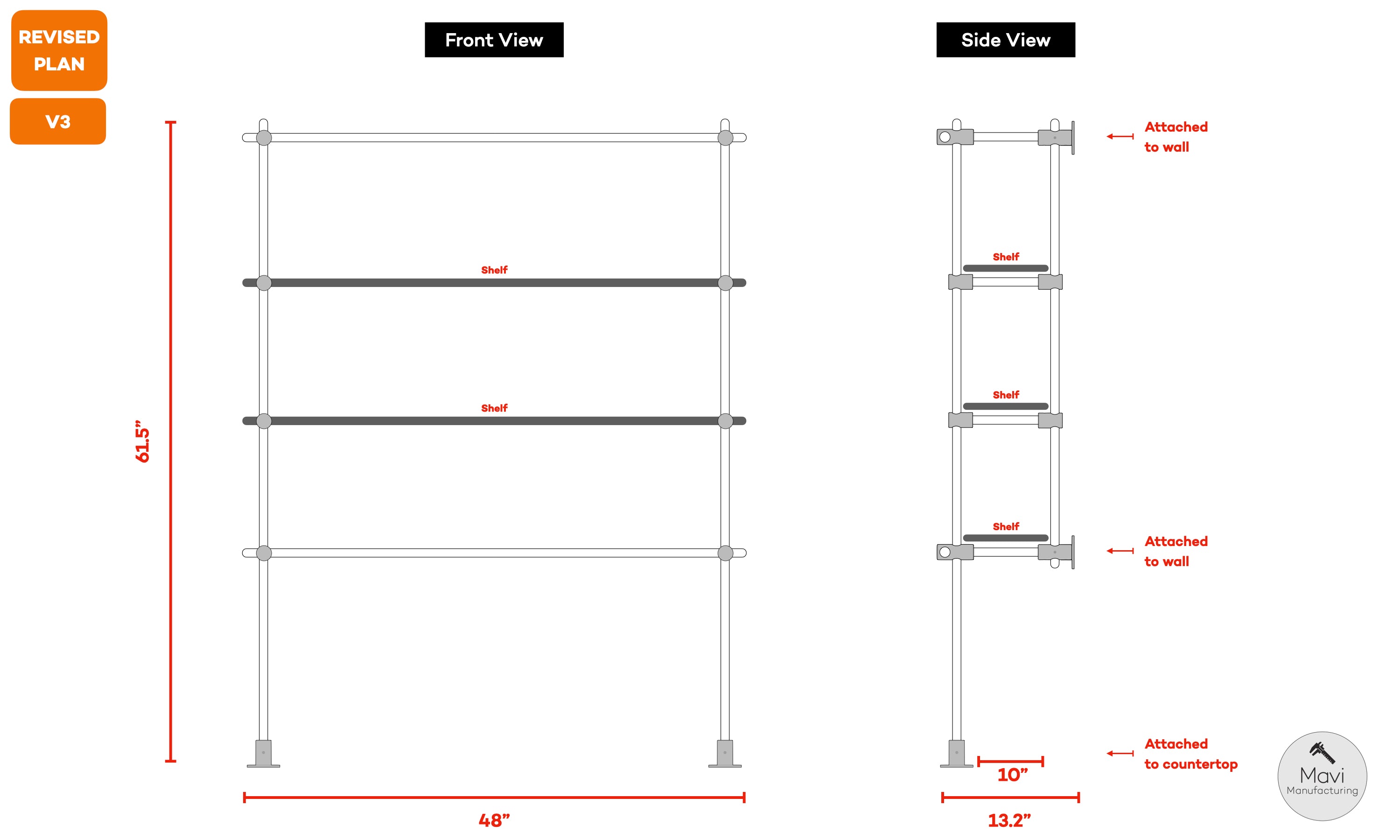 Custom brass shelving unit - 5/8"Dia. - Unlacquered Brushed Brass Fini ...