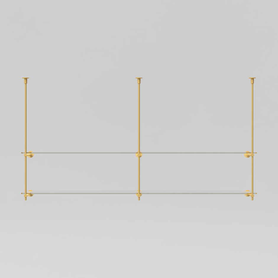 Ceiling & Wall-Mounted Brass Shelving | Elegant Customizable Storage ...