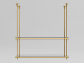 Ceiling-Mounted Brass Shelving Units - Customizable Shelving Solutions ...