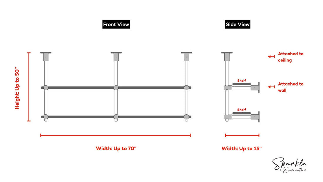 Customized bistro bar. (Up to 50'' height - 70'' width - 15'' depth) W ...